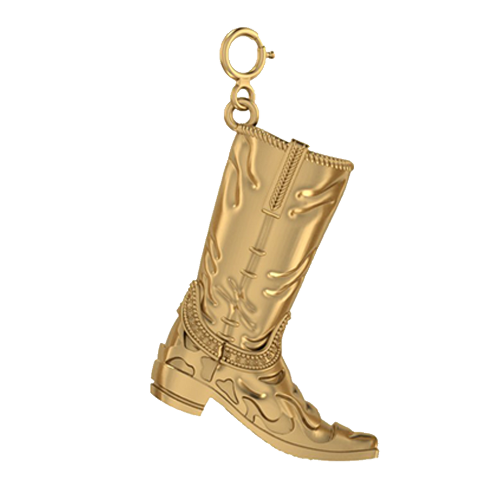 Gold Cowboy Boot Charm – Bunx